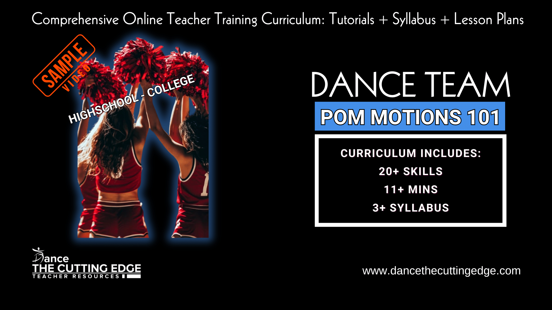 Dance Team Pom Motions 101 (Higschool-College) - Dance: The Cutting Edge